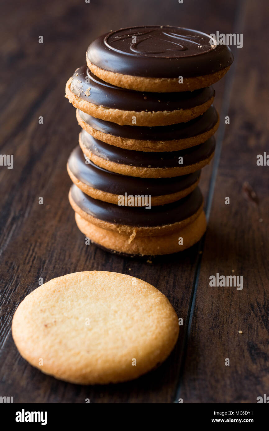 Orange Flavored Round Jaffa Cakes with Chocolate. Dessert Concept Stock ...