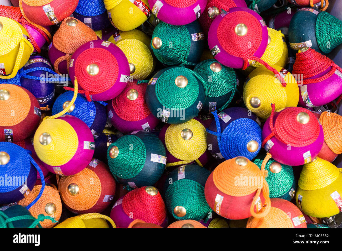 wooden tops with colorful string in Istanbul's Grand Bazaar Stock Photo ...