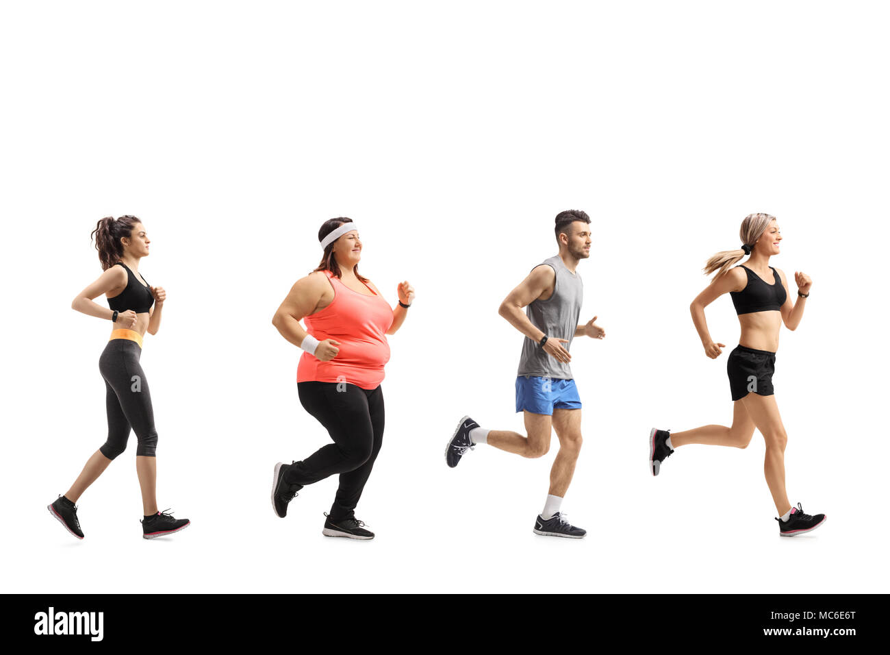 Group overweight people sport Cut Out Stock Images & Pictures - Alamy