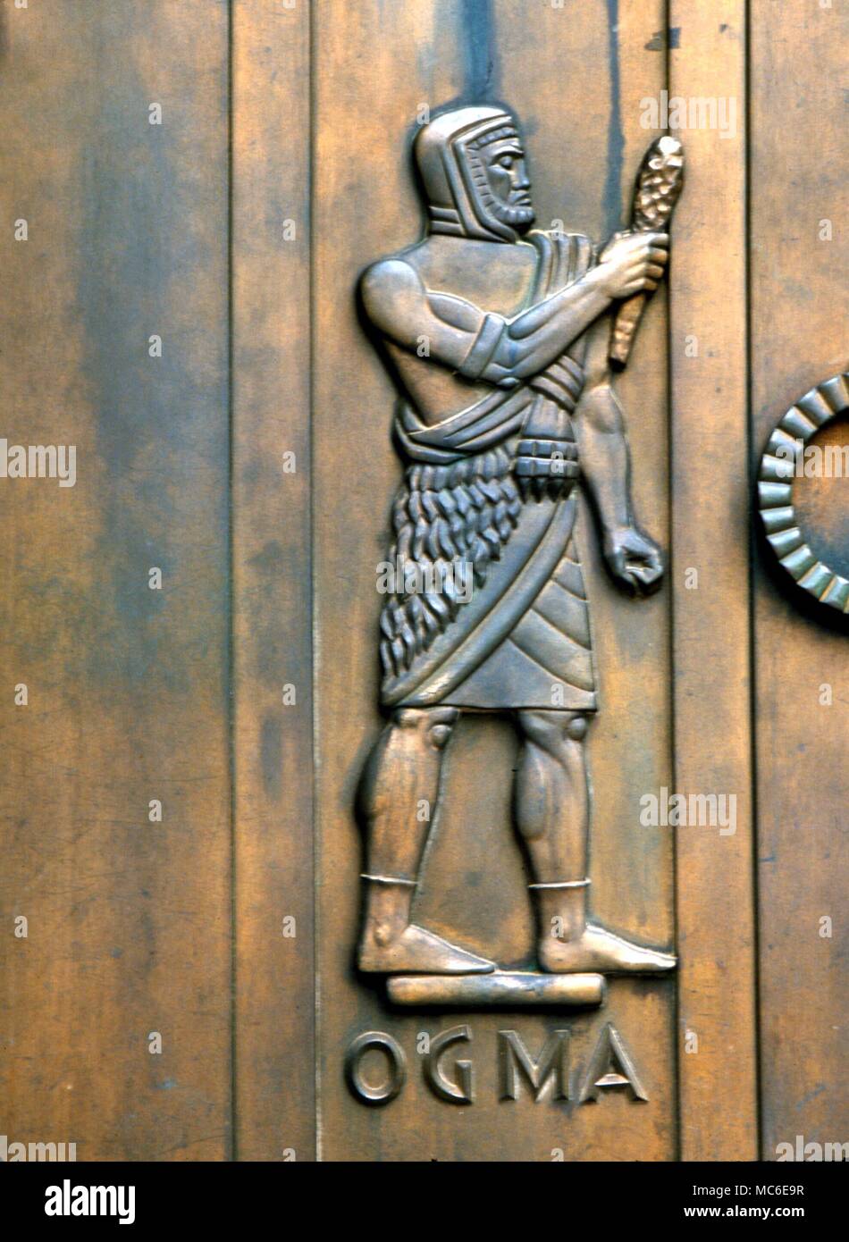 Ogma: the Celtic chief of the Tu atha de Danann, who invented the Ogham ...