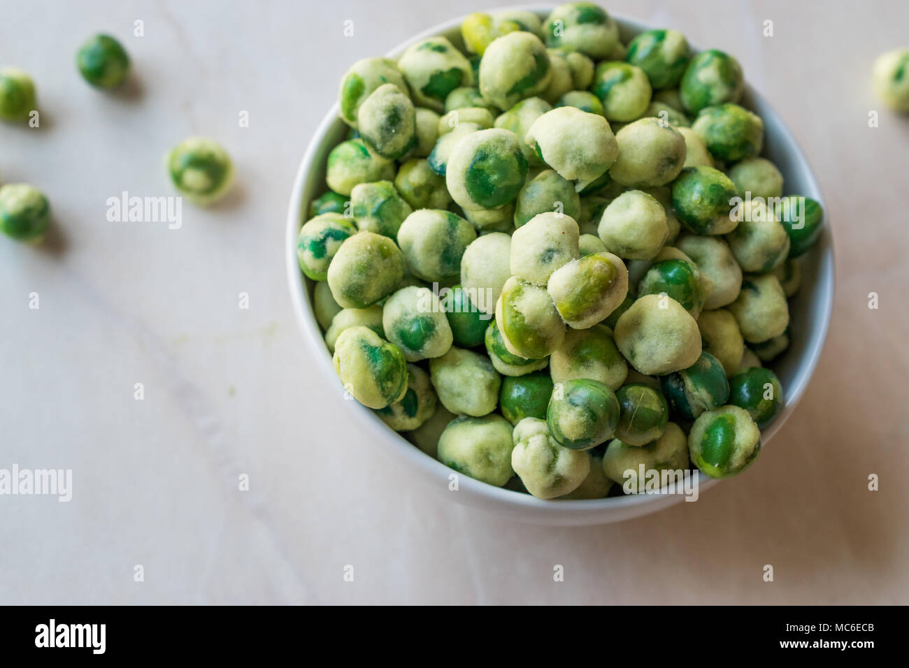Crispy Dry Spiced Green Wasabi Peas as an Appetizer. Organic Food Stock ...