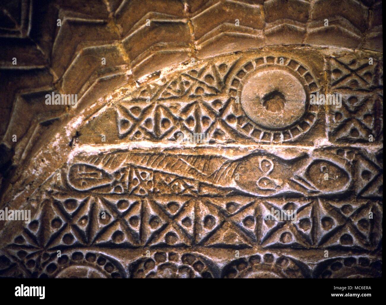 Esoteric dragon swallowing man - part of the initiation symbolism in ...