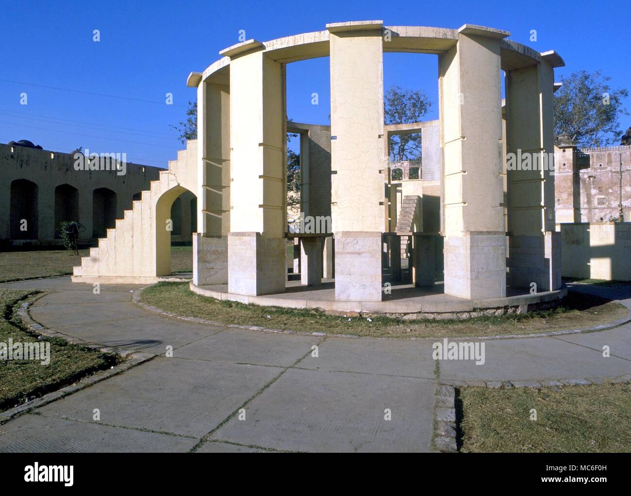 OBSERVATORIES - Jantar Mantar, Jaipur, c. 1723. The Ram yantra, for ...
