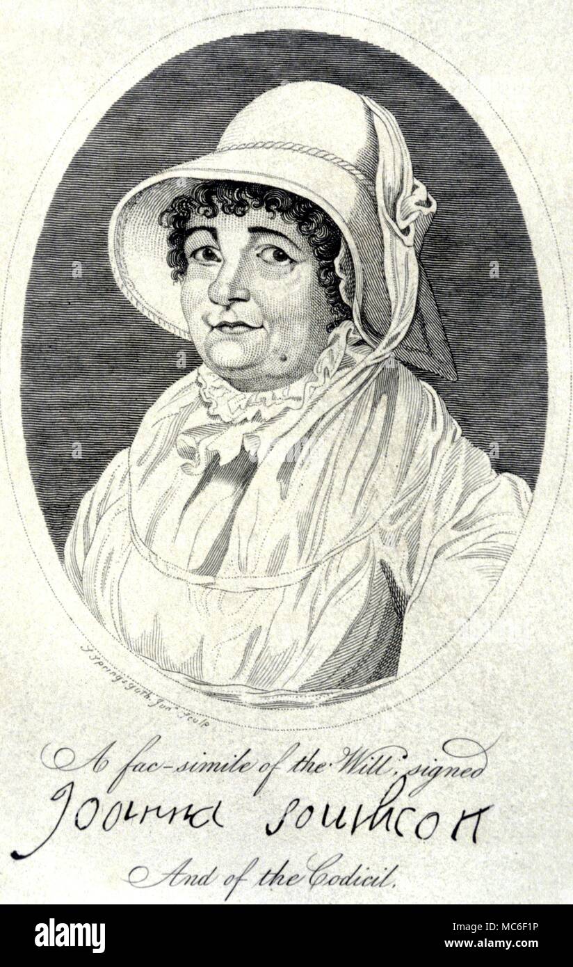 Occultist. Portrait of Joanna Southcott (1750-1814) who announced that ...
