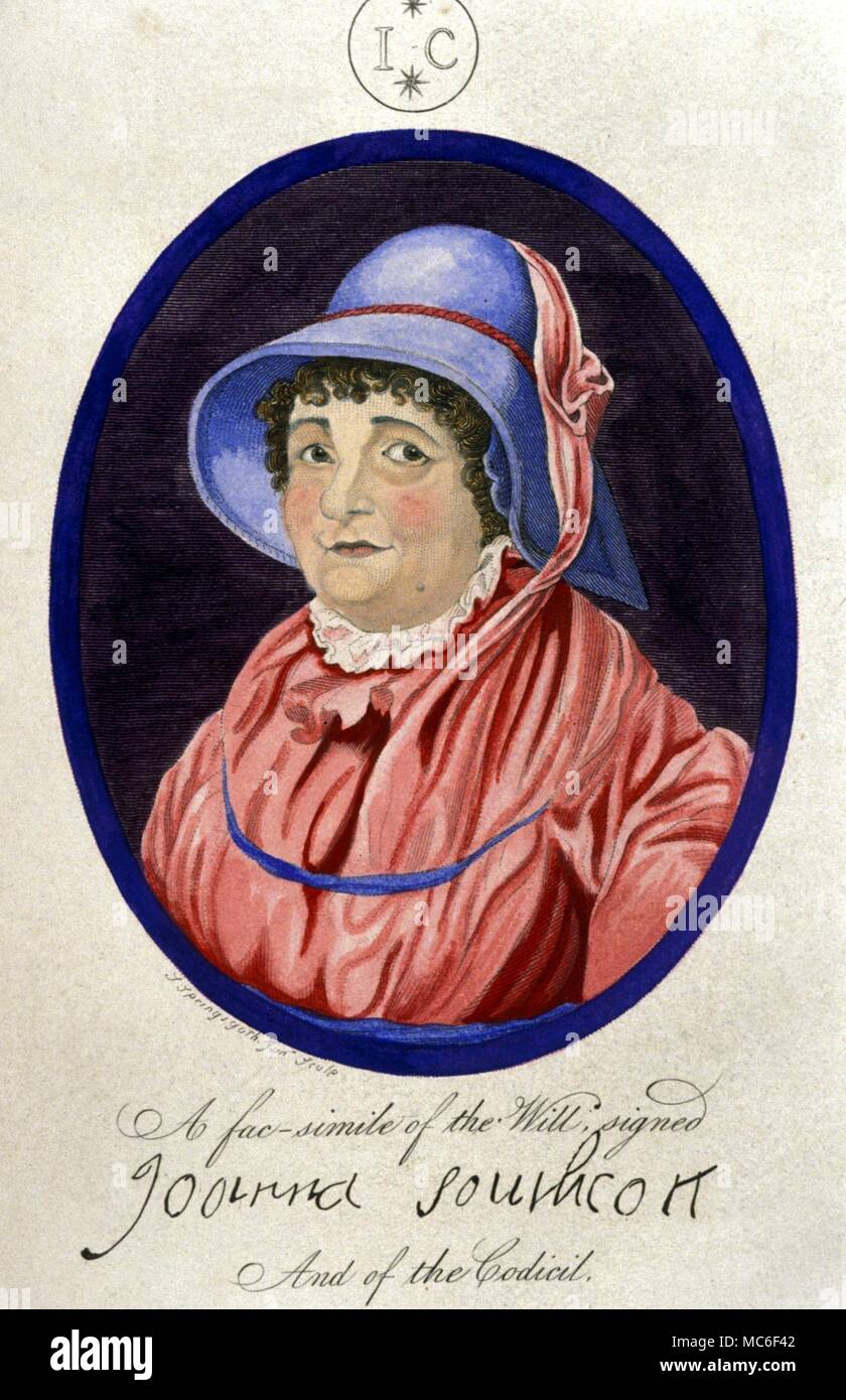Occultist Joanna Southcott (portrait and signature). Southcott (1750 ...
