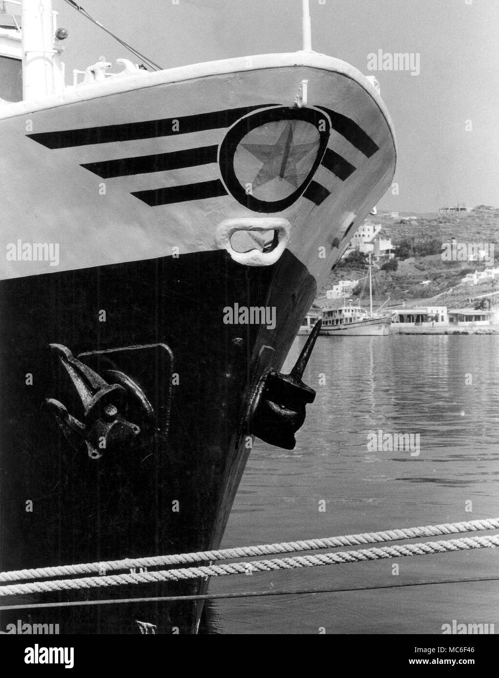 Star symbol used as a magical protective device on a boat in Mykonos ...