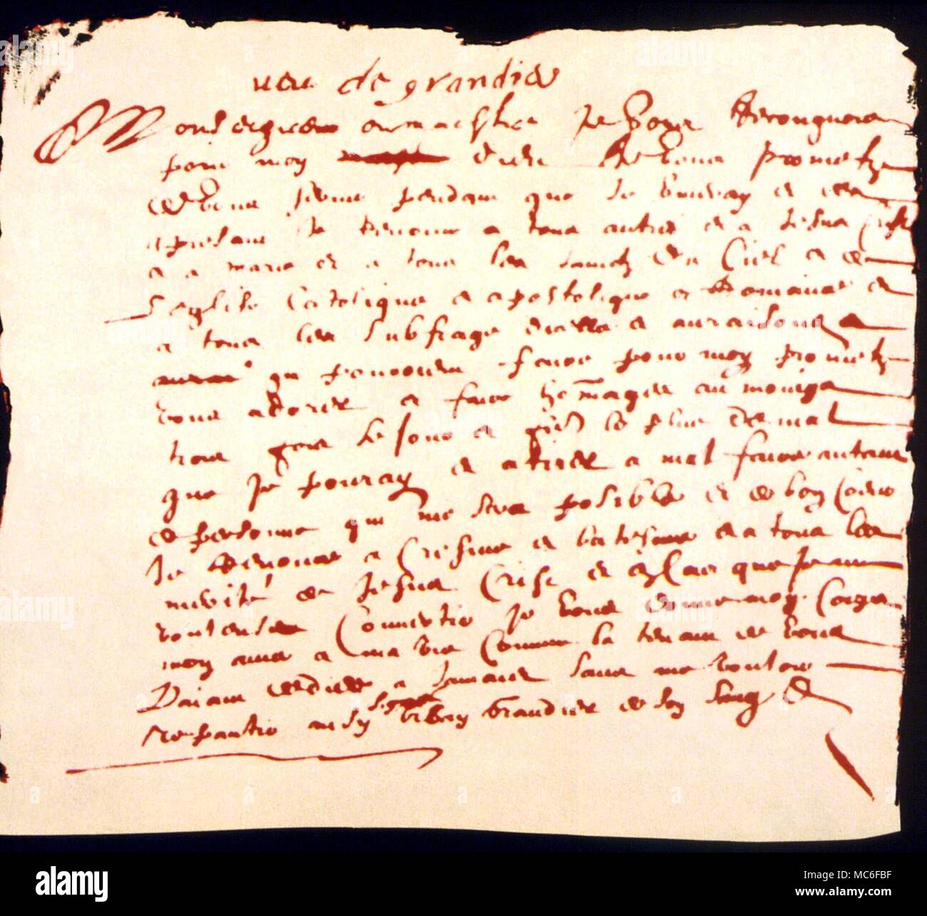 WITCHCRAFT - The pact - signed in blood by the unfortunate Urbain ...