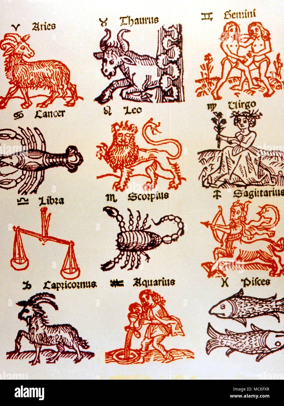 Astrological sigils - images of the twelve signs, with their ...