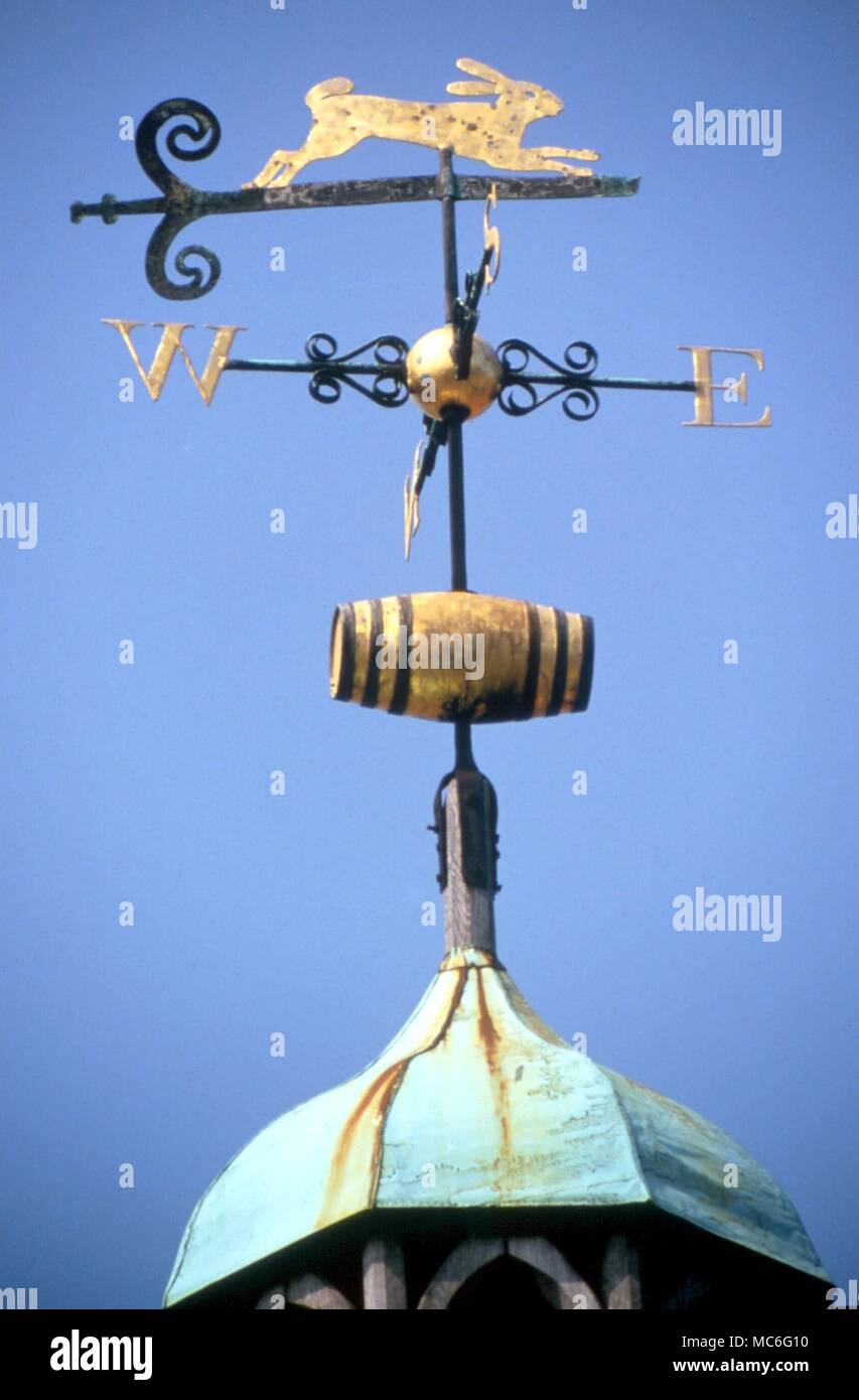 ANIMALS - HARE as a weather vane rebus, at Watton. The hare was once ...