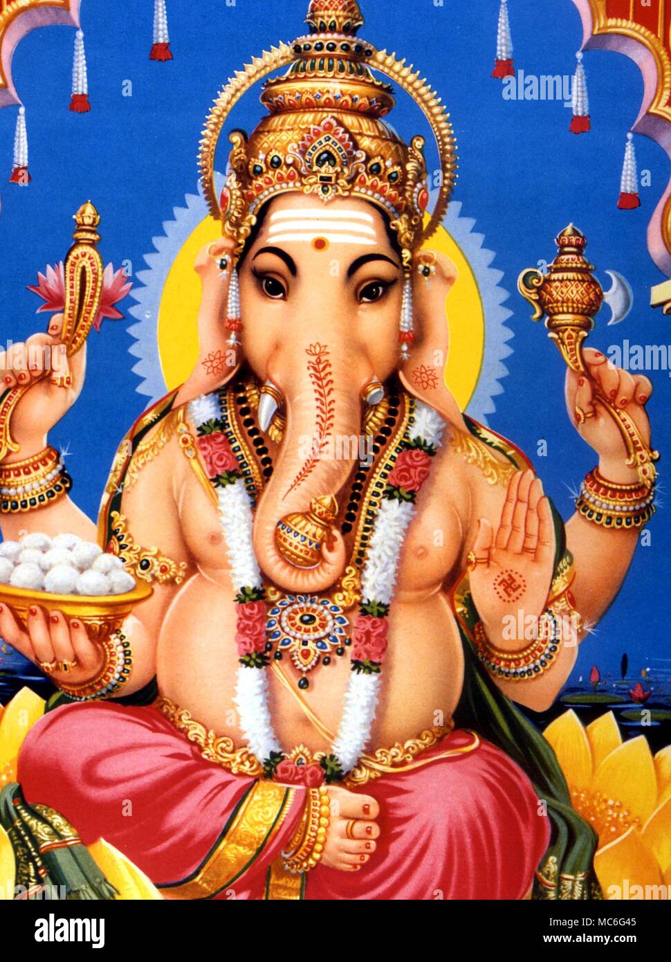 ANIMALS The Hindu elephant god, Ganesha. Cheap popular religious votive ...