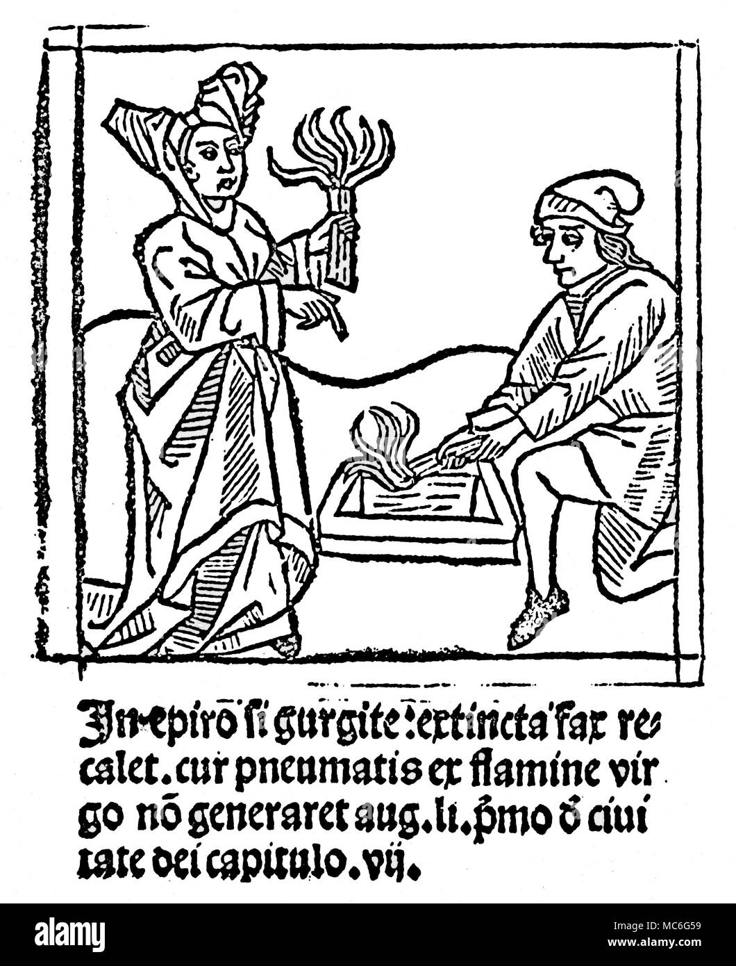 Fire woodcut hi-res stock photography and images - Alamy