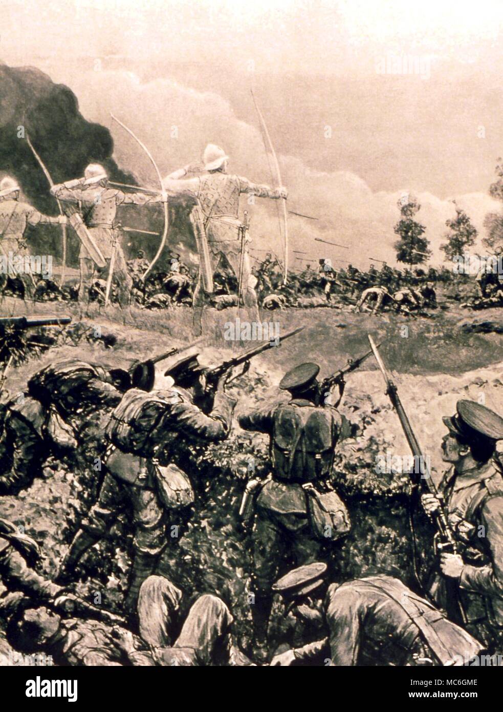 ANGELS - Angels of Mons The Bowmen of Mons, drawn by A Forestier, and ...