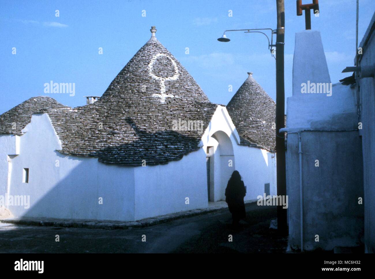 An example of the trullo symbols in the village of Alberobello, 'Puglia ...