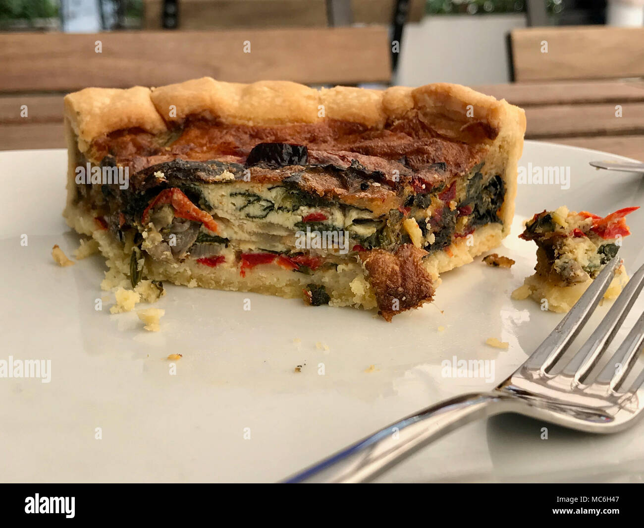Turkish Food Quiche Tart Kis / Vegetable Pie Slice Served with Plate at ...