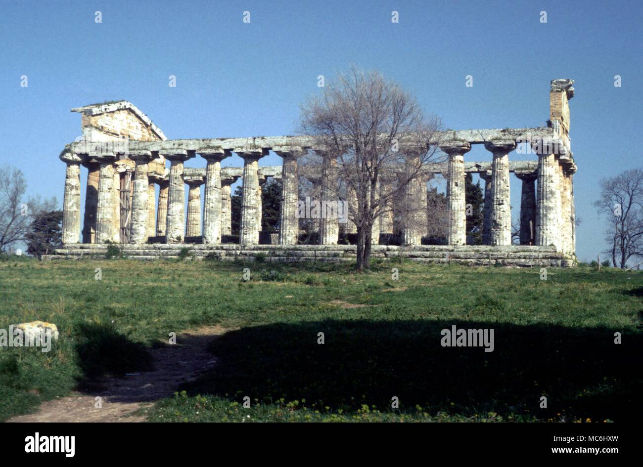 Italy Paestum (Early Greek Temples) Ancient Greek Temple of Ceres ...