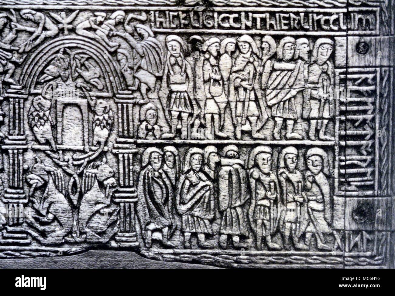 Runes Franks Casket Runes on the 7th century Anglo Saxon Franks Casket ...