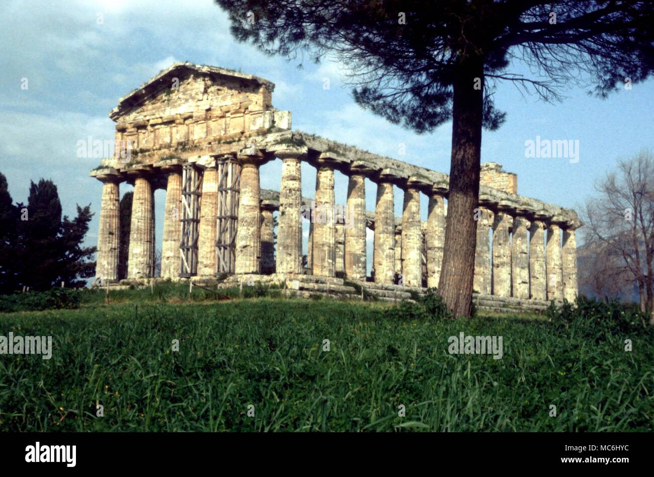 Italy Raestum Early Greek Temples Ancient Greek Temple of Ceres Paestum ...