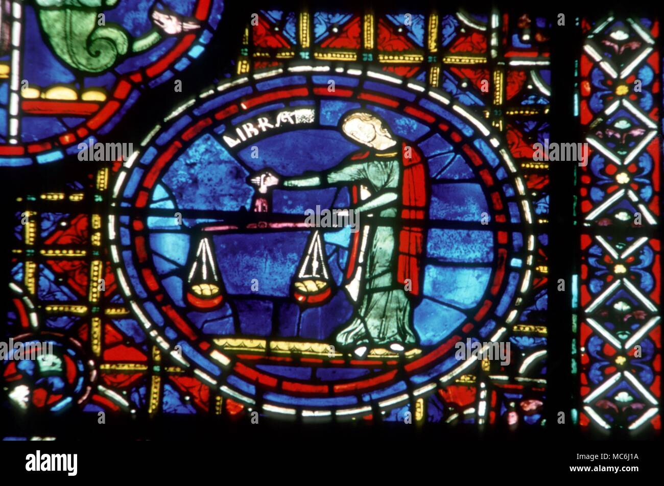 Zodiac Signs Libra Libra from the stained glass zodiac window in ...