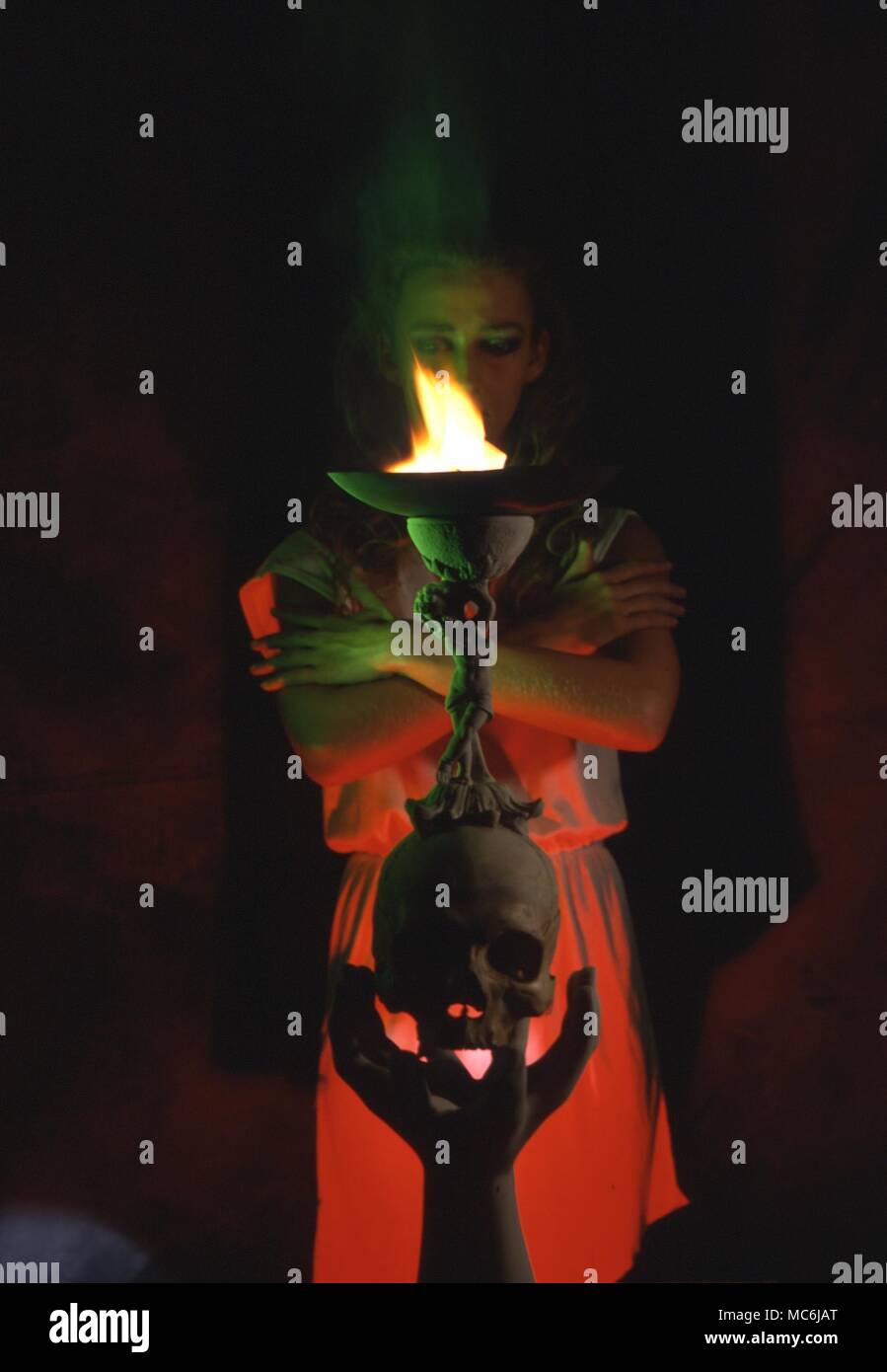 DIVINATION - Pyromancy. Divination be means of flames Stock Photo - Alamy