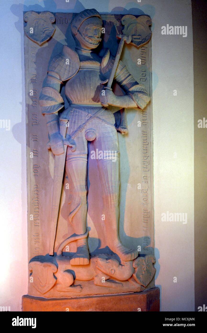 FRANKENSTEIN - Detail of effigy of Georg von Frankenstein, the so ...