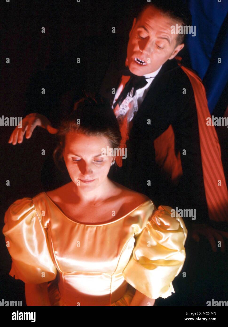 DRACULA - Count Dracuila wearing his cloak attacking a virginal victim ...