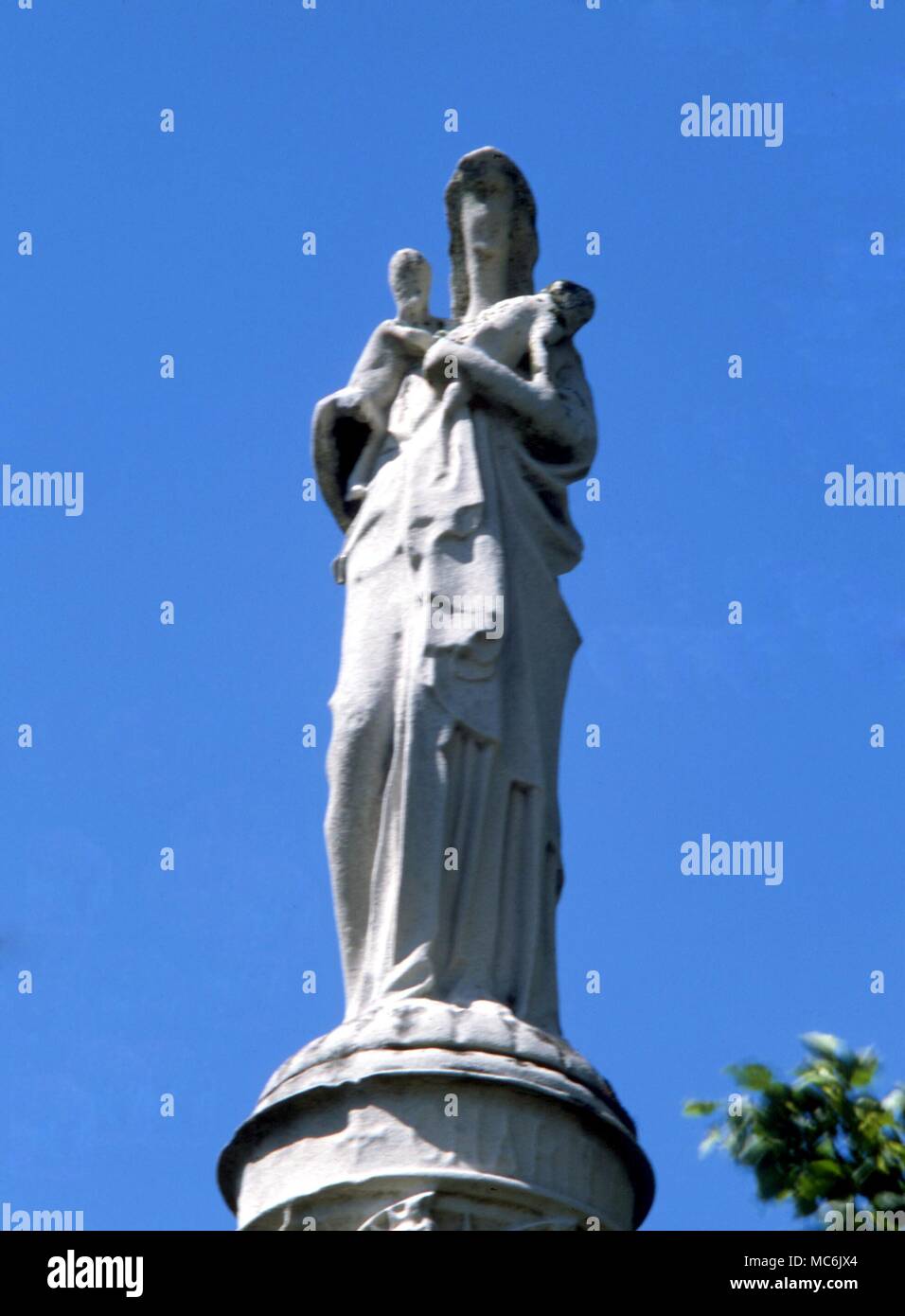 MYTHS. The finial of the Freemason grave memorial in the burial ground ...