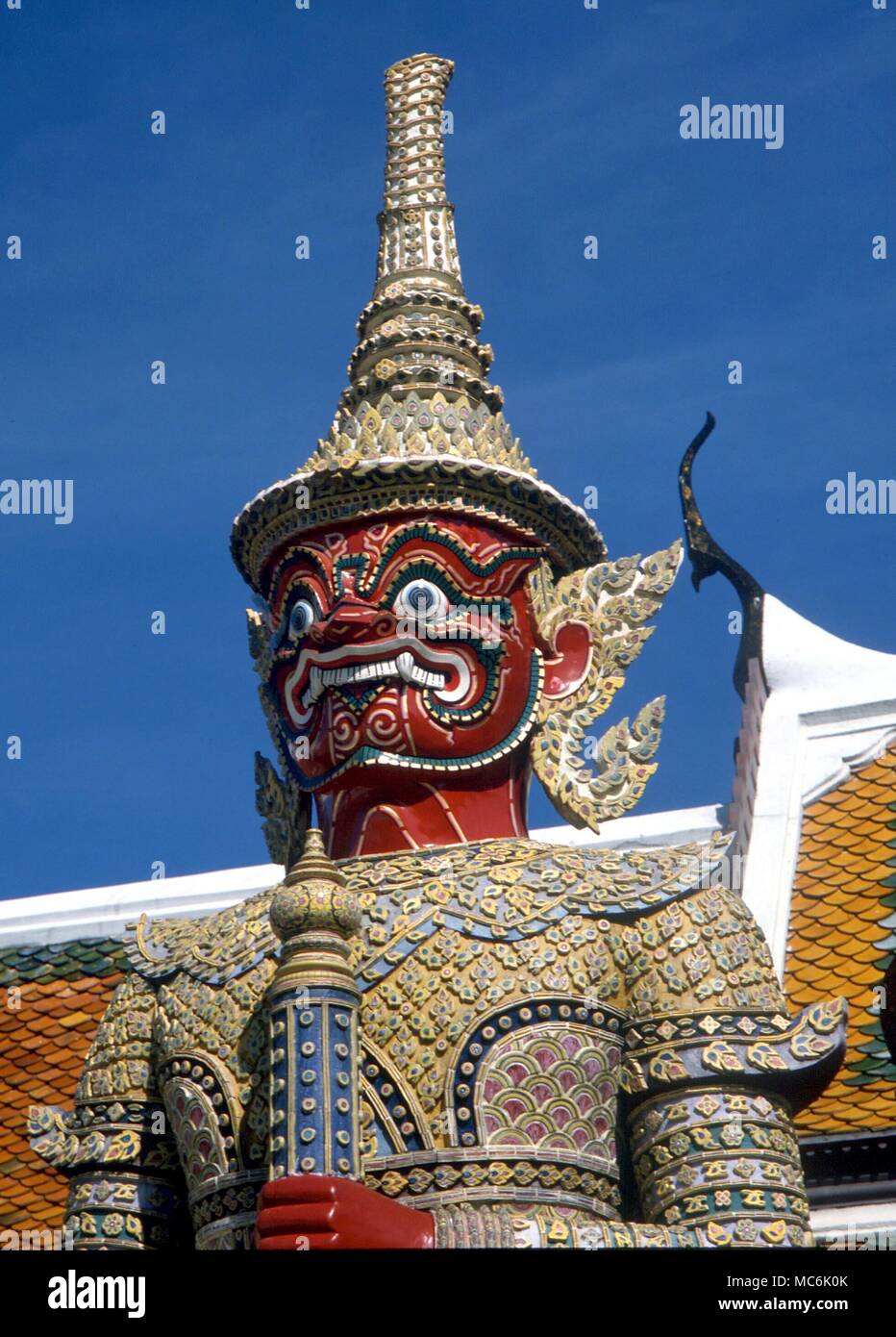 DEMONS - Demonic temple guardians in the Grand Palace, Bangkok. 18th ...