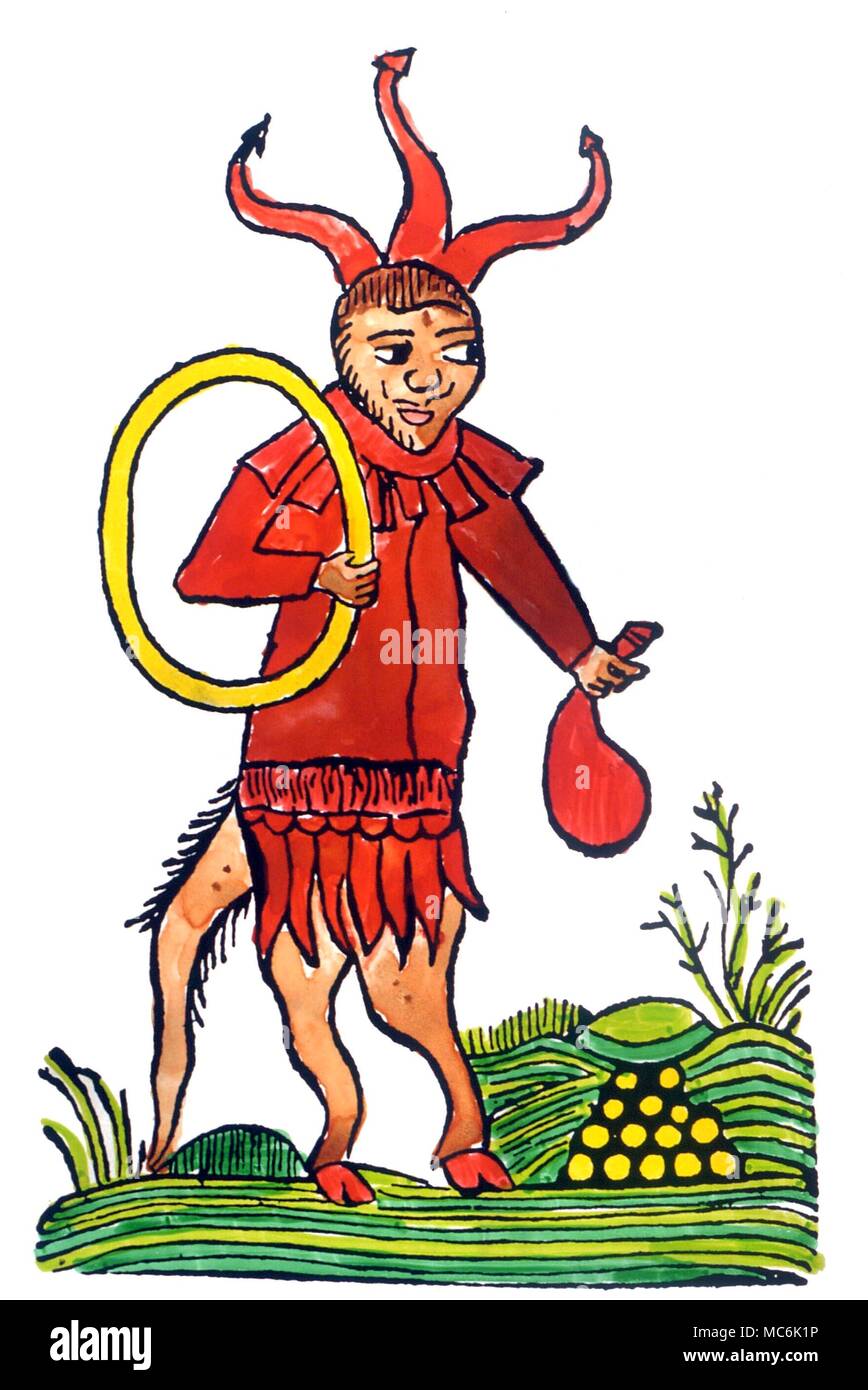 DEMON revealing hidden or lost treasure - from the Grand Grimoire, in ...