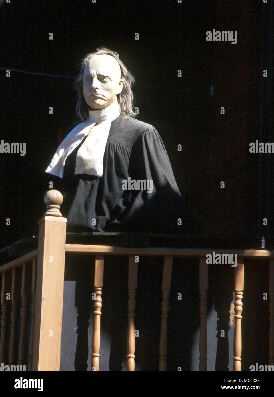 WITCHCRAFT SITES - Wax work model of a Judge, outside one of the ...