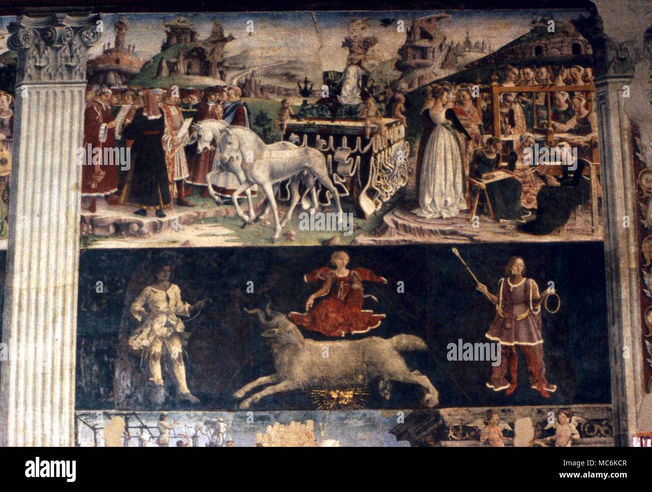 Italian Astrology Ferrara The decan of Aries with the ram and the three ...