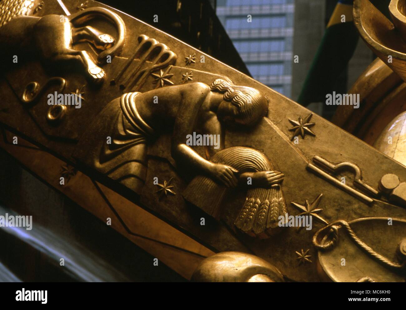 Astrology Zodiacal Signs Virgo gathering corn with the sigil for ...