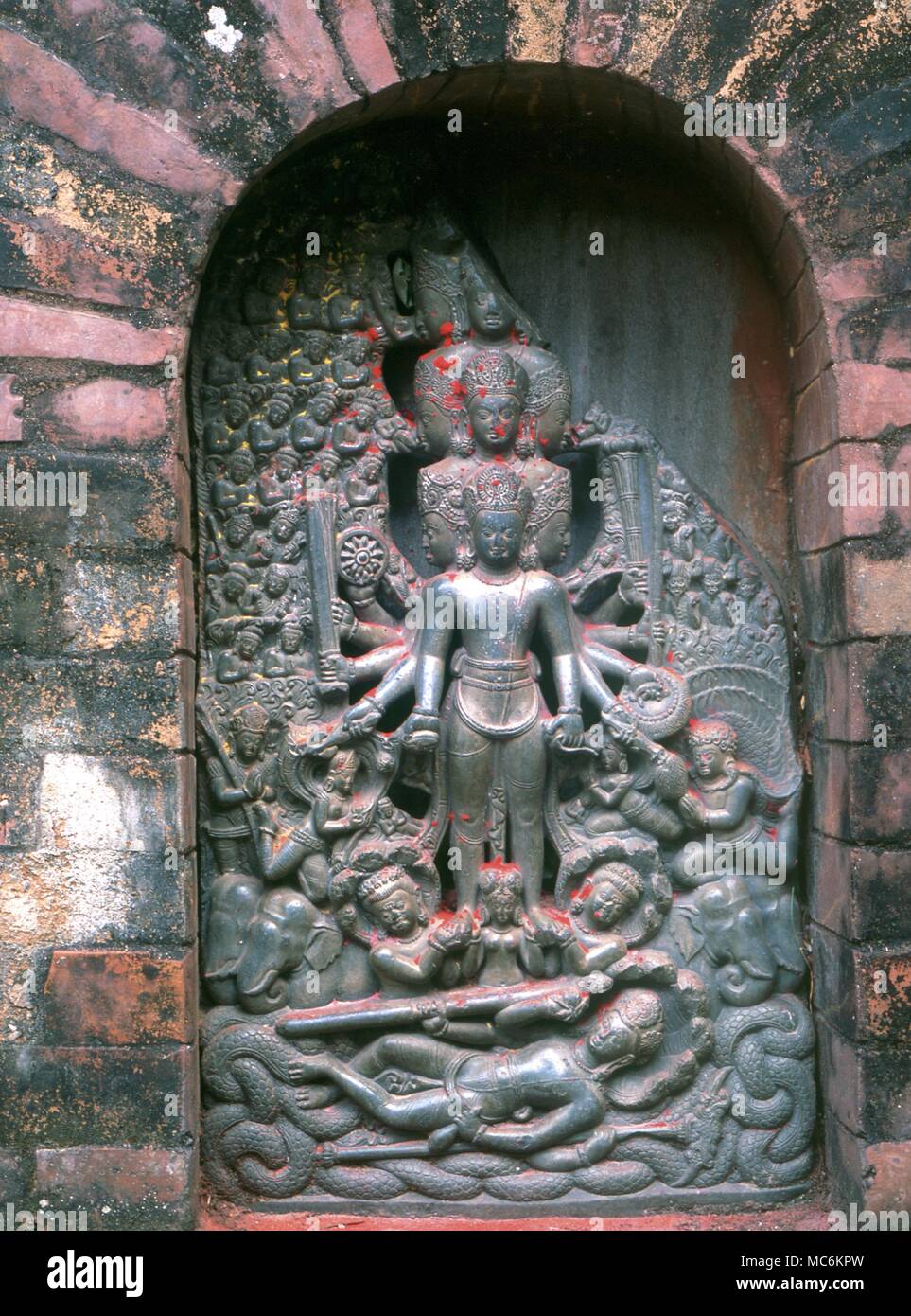 Hindu Mythology - Vishnu. the 8th century Licchavi stone carving of ...