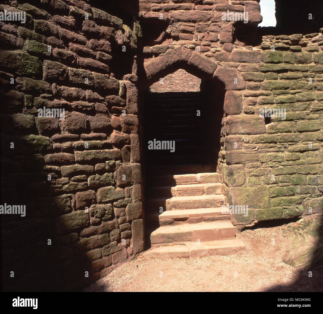 Hauntings - Goodrich Castle near Ross on Wye. The interior of its 14th ...