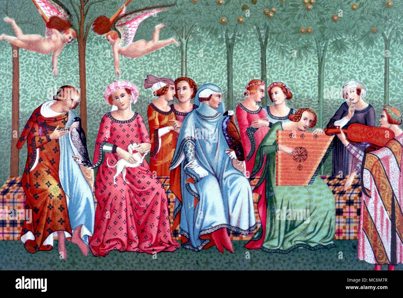 Dreams. 'The Dream of Life' fresco by Orcagna in the Campo Santo, Pisa ...