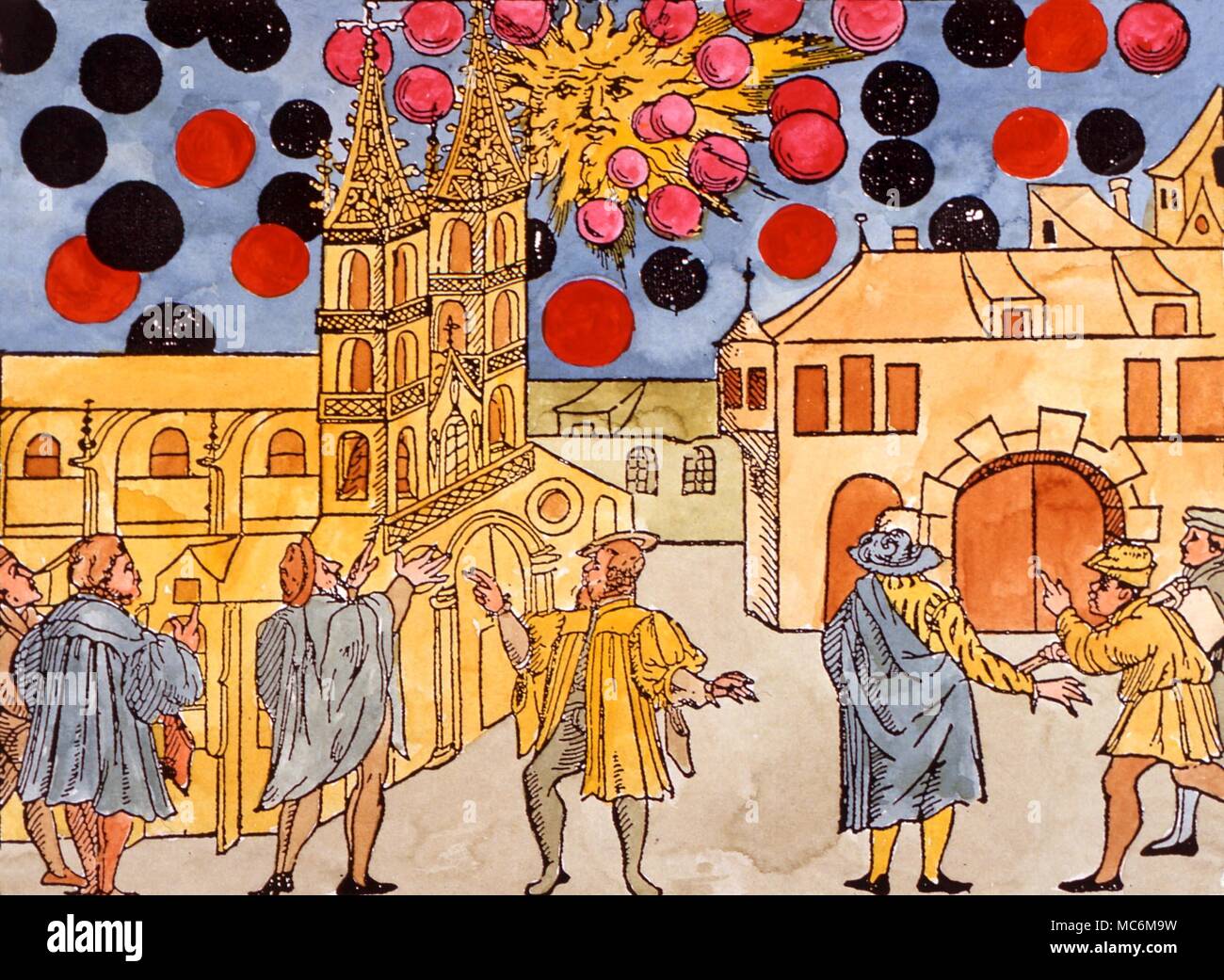 STRANGE PHENOMENA. Alien spacecraft, from a loose print broadsheet ...