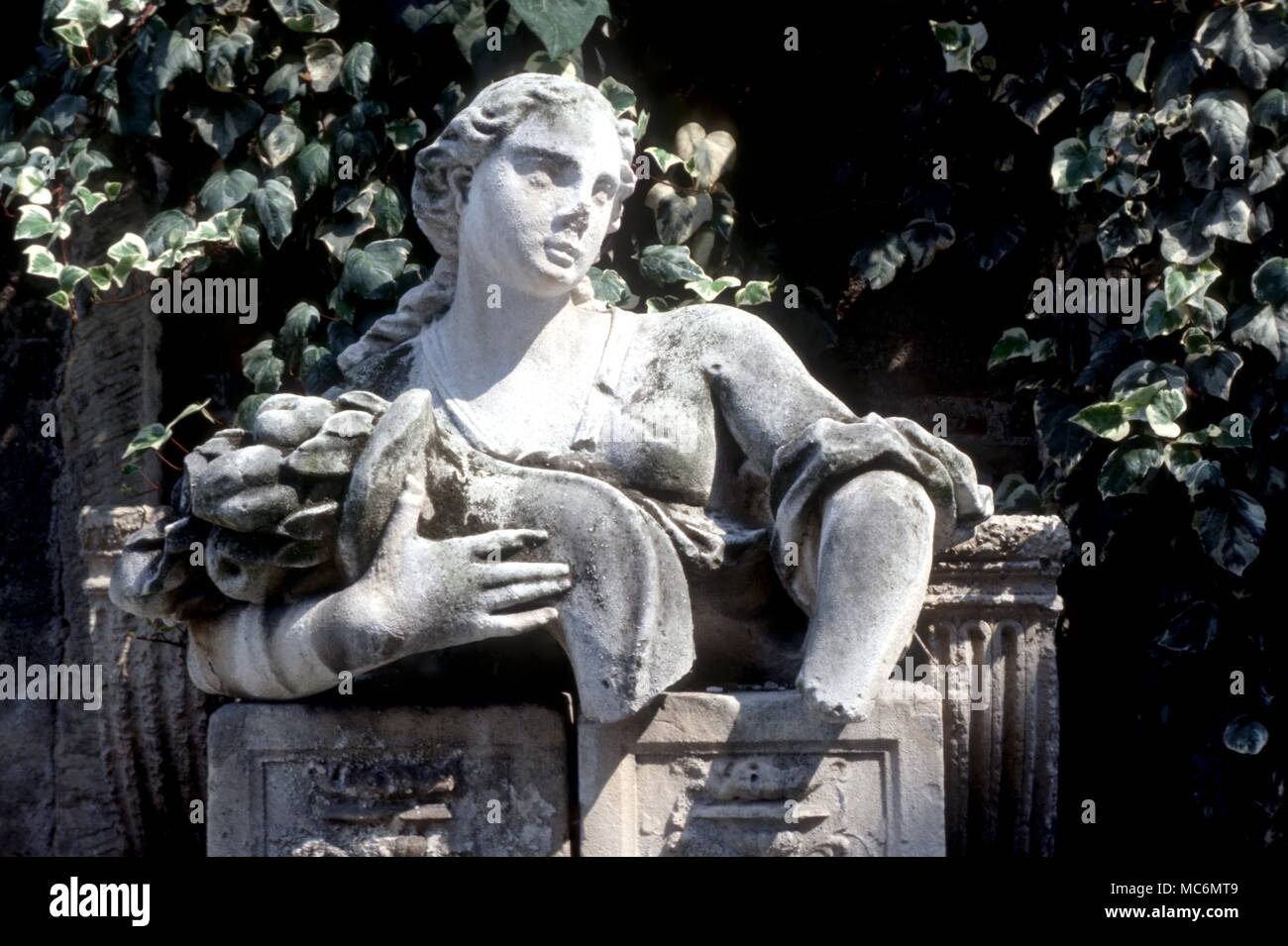 Symbols - Cornucopia Statue of 'Plenty' holding a cornucopia. From the ...