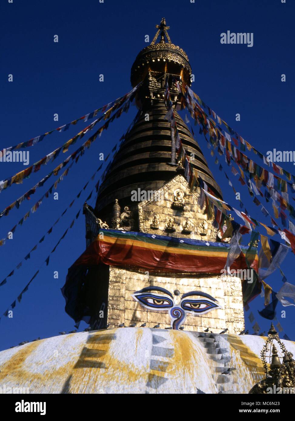 Nepal - Kathmandu The Swayanbhunath Temple at Kathmandu, with its ...