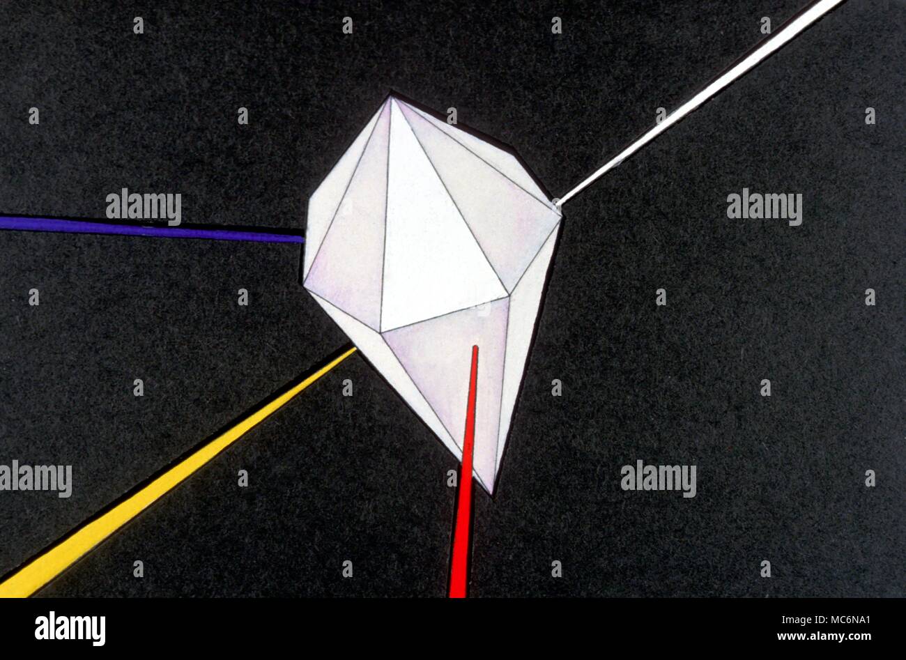 Crystals Refracted light through a crystal Stock Photo - Alamy