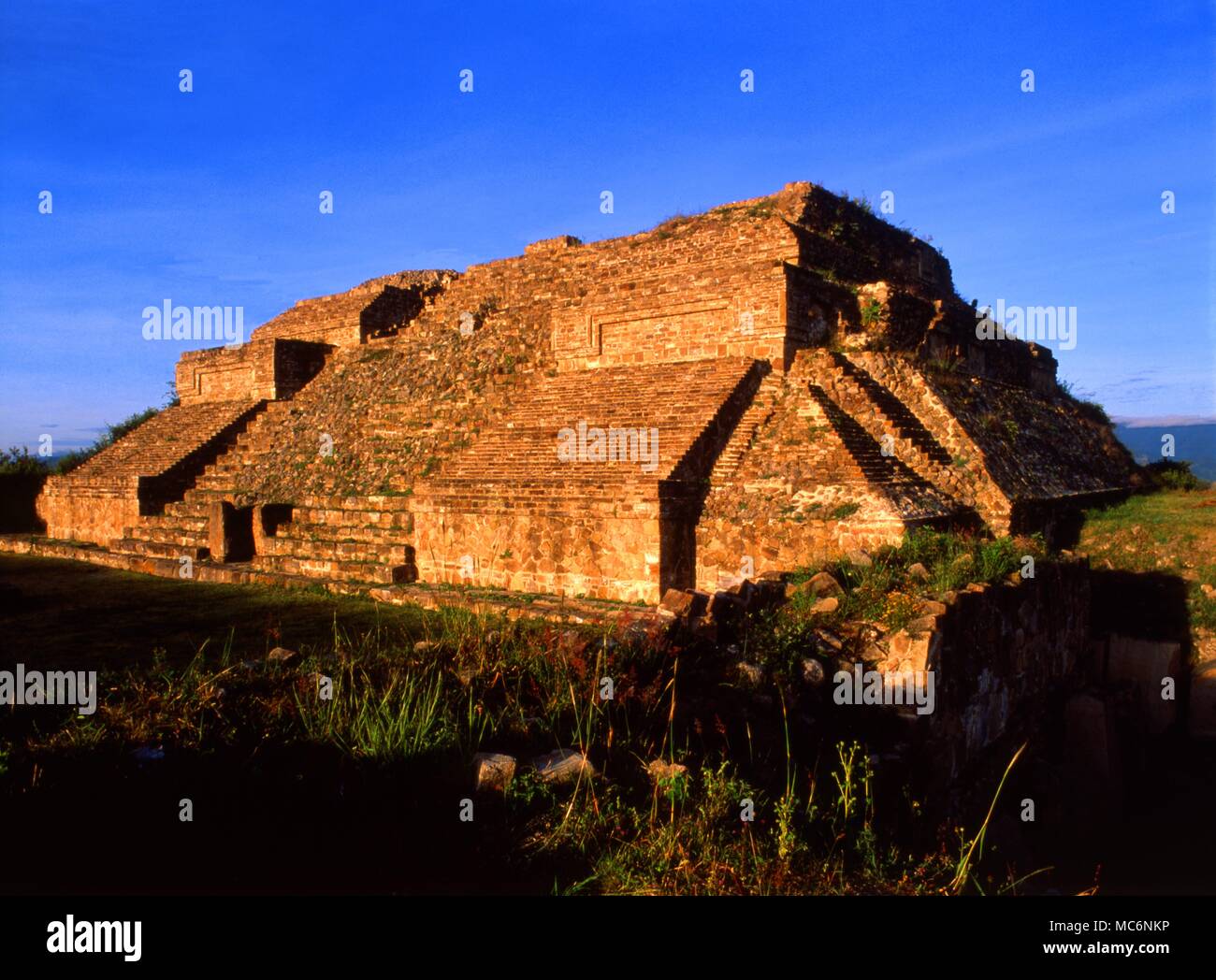 MEXICO - PYRAMID-TEMPLE AT MONTE ALBAN Pyramid-temple [system IV] at ...