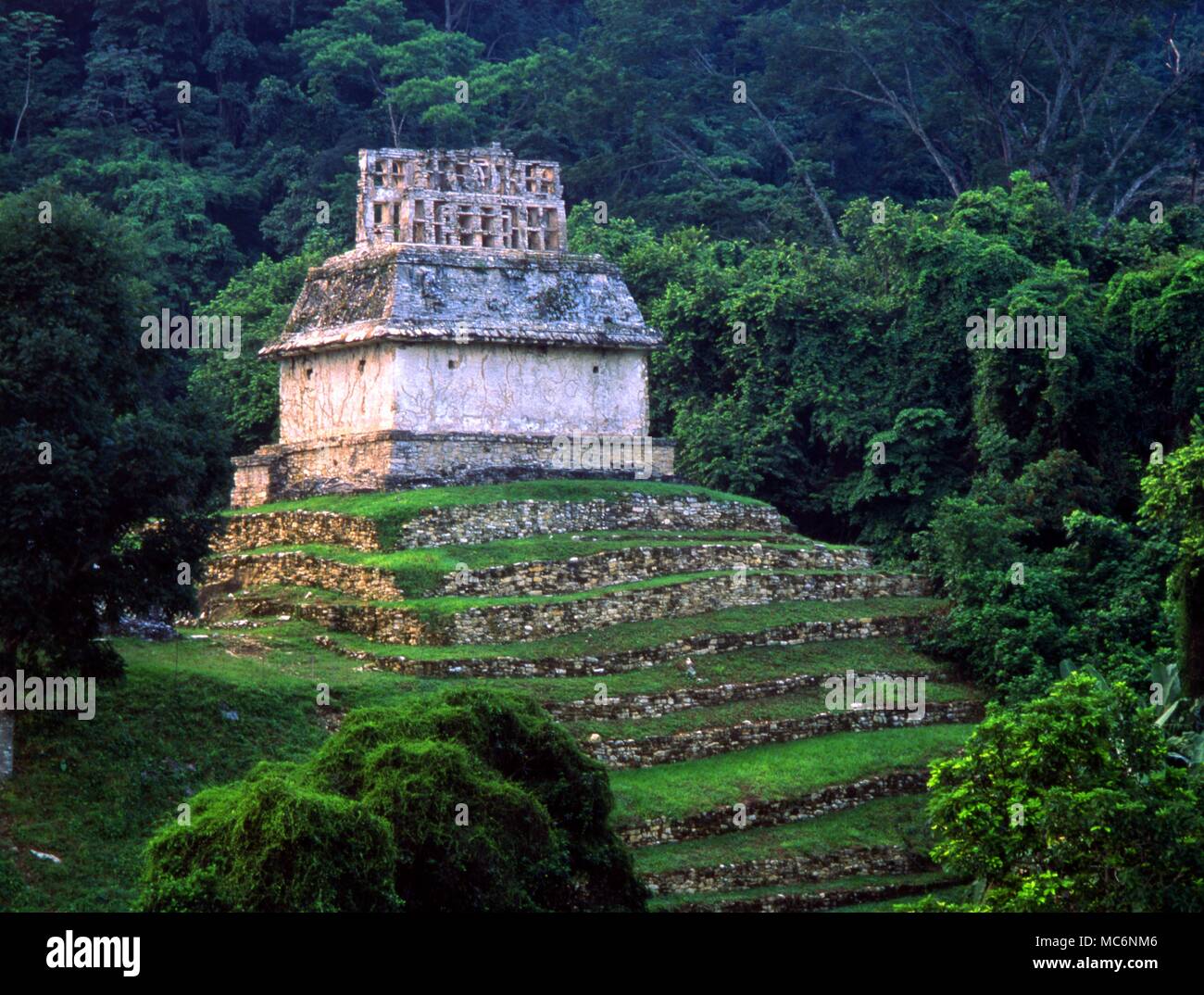 MEXICO - TEMPLE AT PALENQUE The temple was dedicaed to the Sun, and has ...