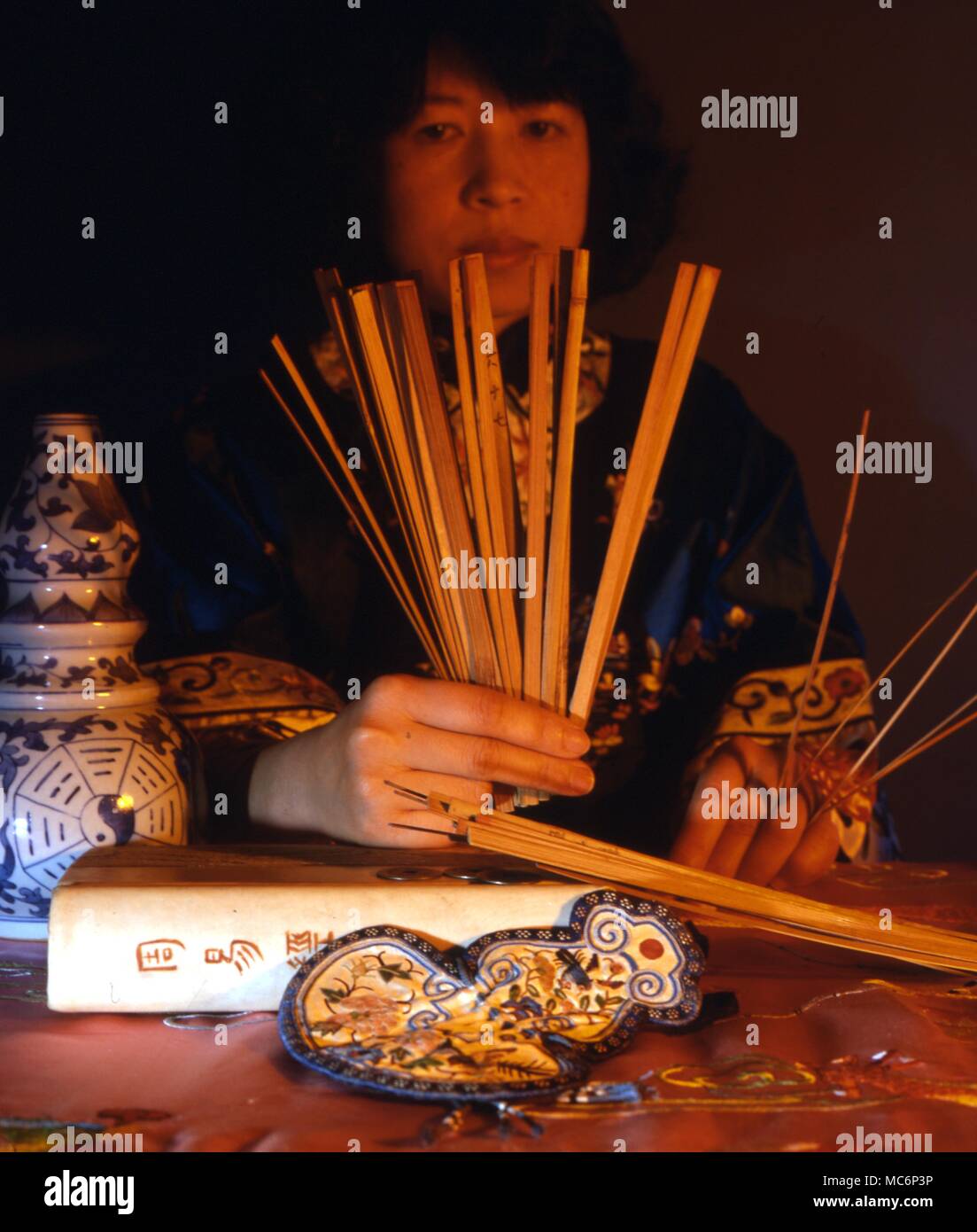 The Chinese method of divination with the aid of yarrow stalks ...