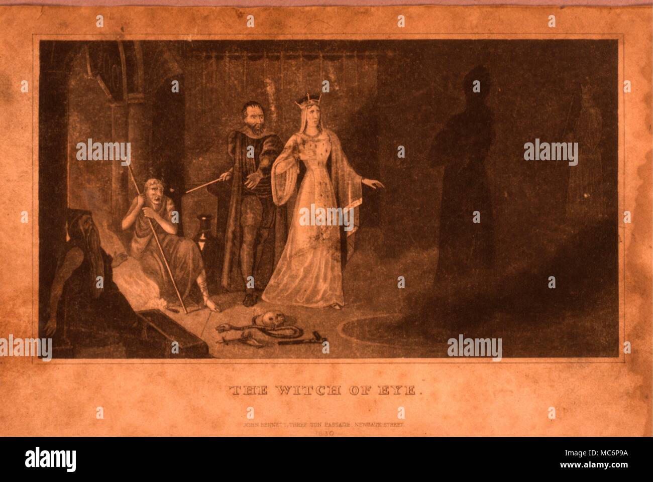 Mezzotint portraying the strange [yet true] story of the witch of Eye ...