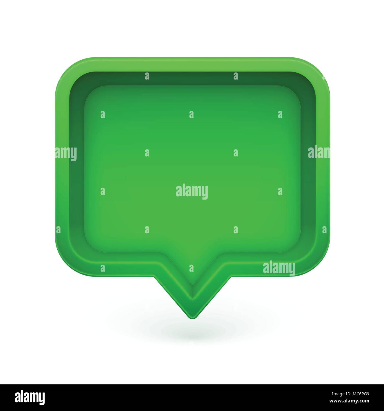 Colorful 3D realistic speech bubble, vector illustration Stock Vector ...