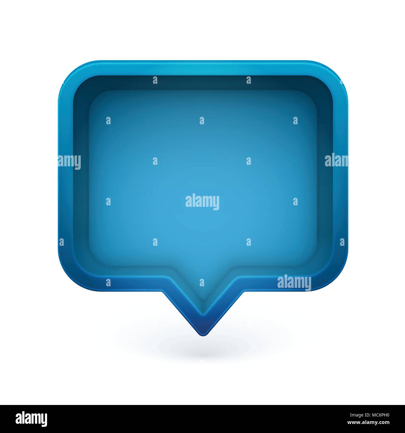 Colorful 3D realistic speech bubble, vector illustration Stock Vector ...