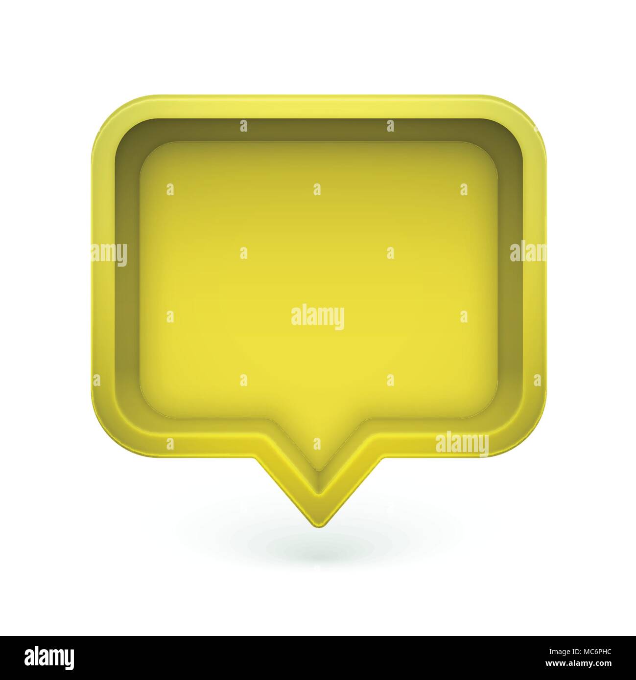 Colorful 3D realistic speech bubble, vector illustration Stock Vector ...