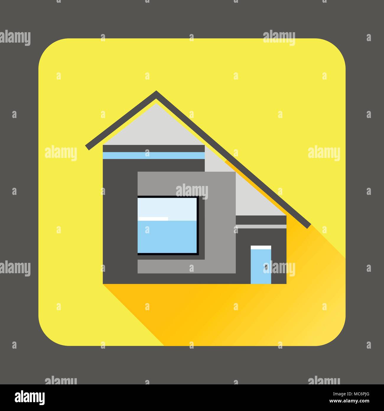 Modern residential house icon, flat style Stock Vector Image & Art - Alamy