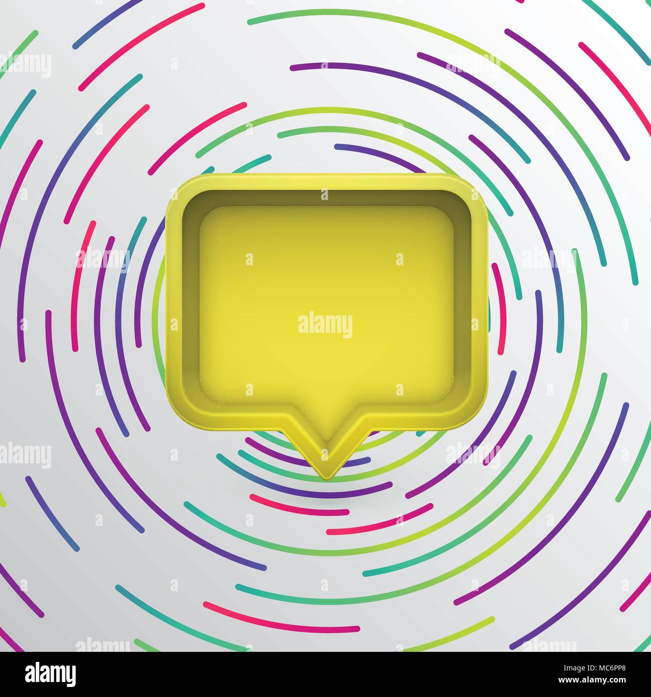 Realistic 3D speech bubble with colorful circles, vector illustration Stock Vector Image & Art ...