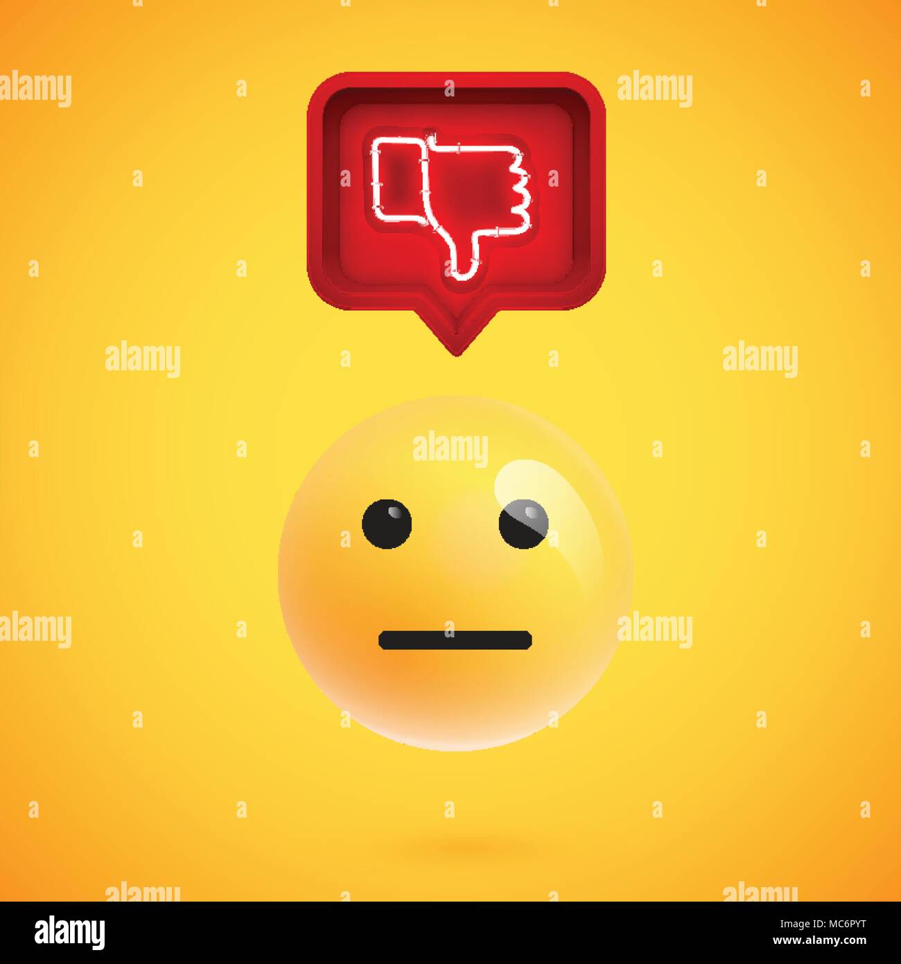 Cartoon dislike smile emoticon Stock Vector Images - Alamy