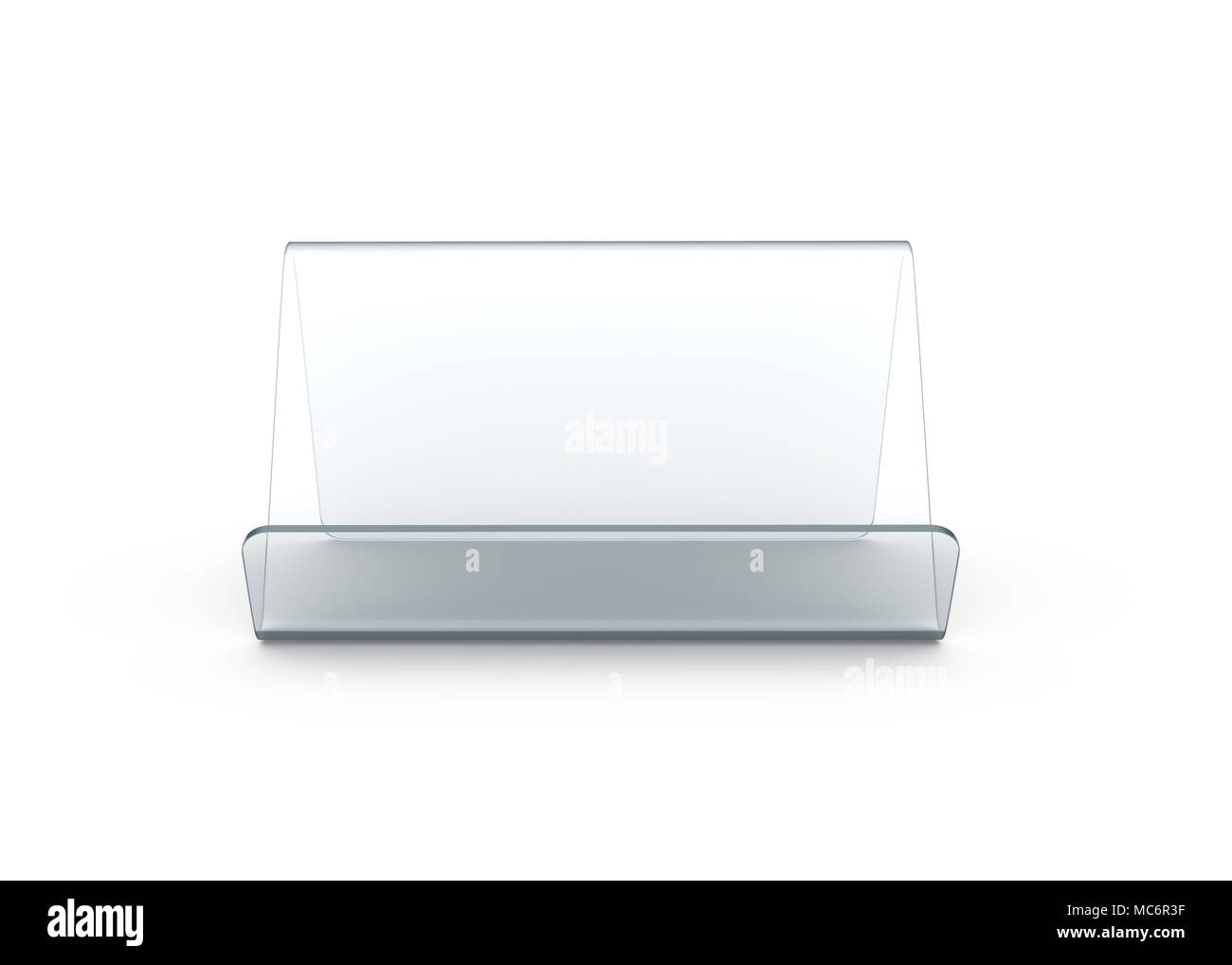Display stand or acrylic table tent, 3d render transparent stand Stock ...