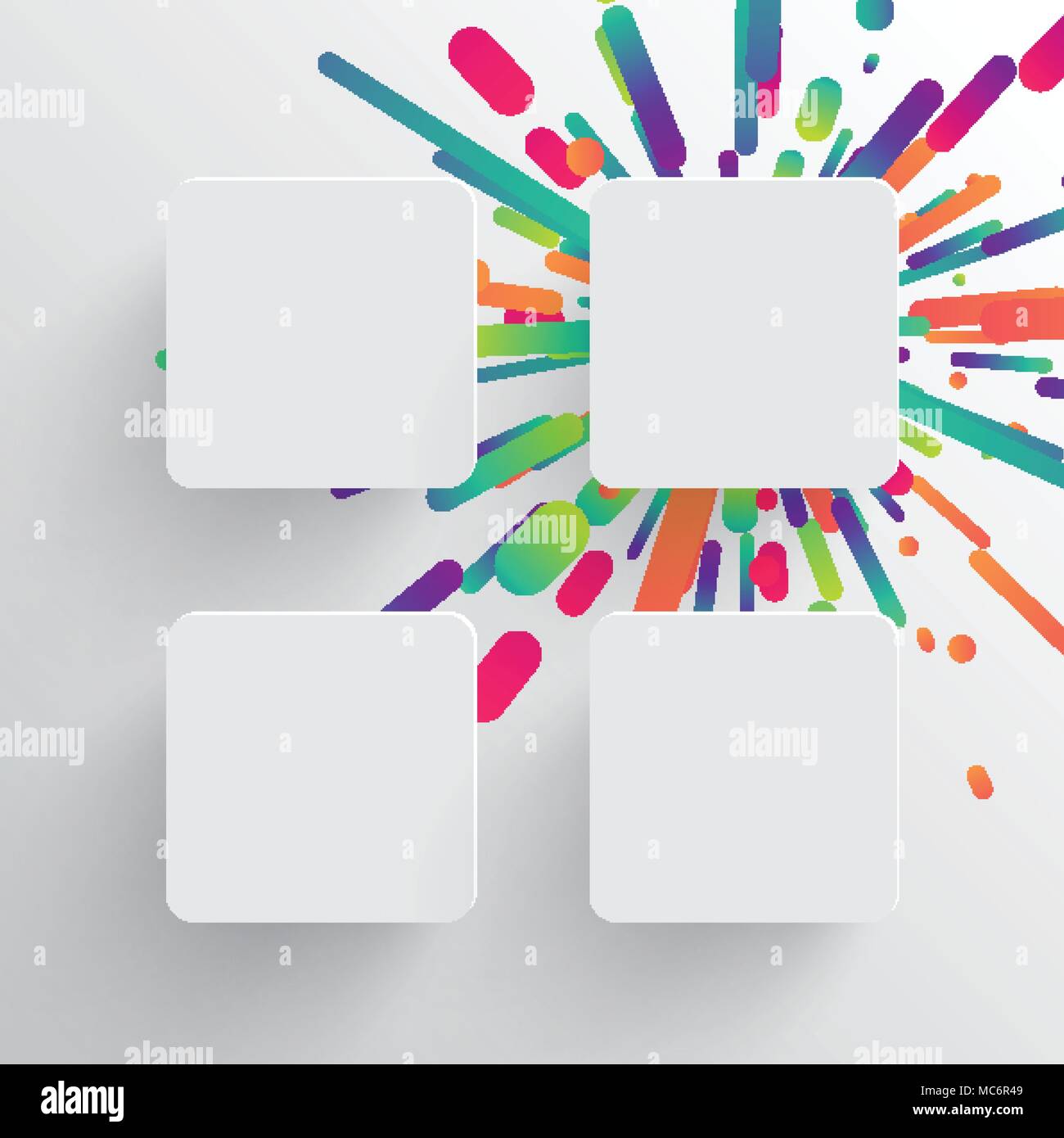 Colorful blank template for advertising, vector illustration Stock ...